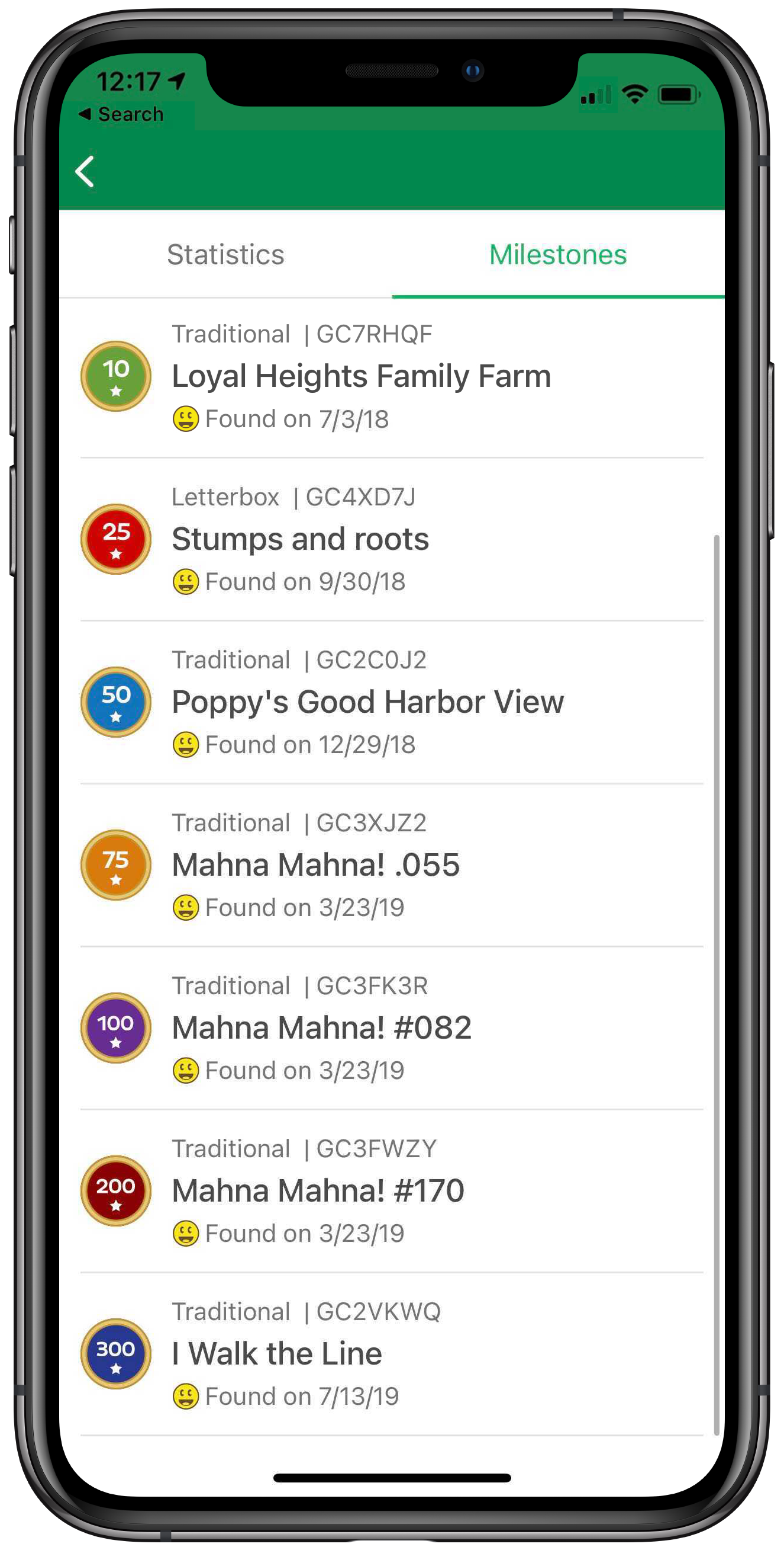 New! Streaks, milestones, and D/T statistics in the Geocaching® app ...